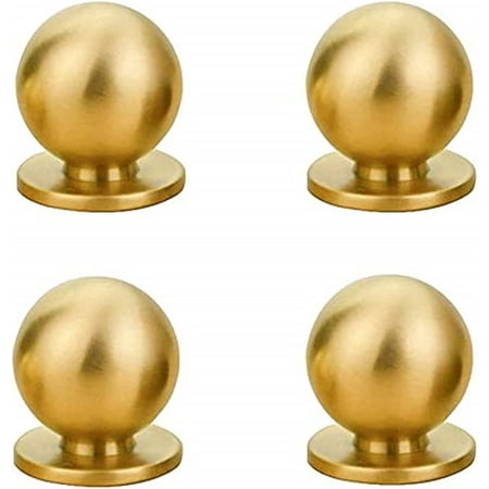 Brass spherical cabinet knobs, brushed gold spherical handles, brass ...