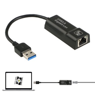Plugable Gigabit Ethernet USB 3.0 Adapter for Laptops, Supports Windows ...