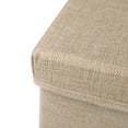 Collapsible Fabric Storage Bin With Handle Lid Foldable Box Linen Large ...
