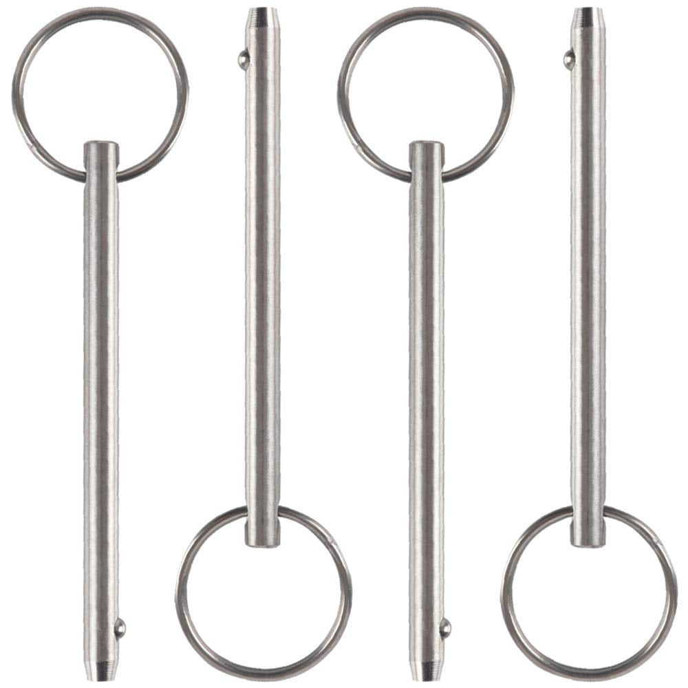 4 Pack Quick Release Pin, Diameter 1/4"(6.3mm), Total Length 3.75"(95mm ...