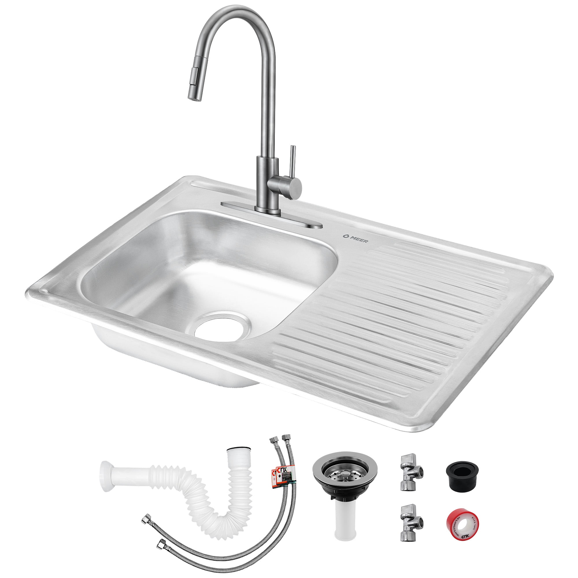 Fregadero para Cocina con Escurridero Derecho de Acero Inoxidable ...