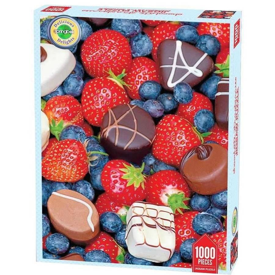 Springbok Chocolate Strawberries 1,000-Piece Delicious Delights Jigsaw ...