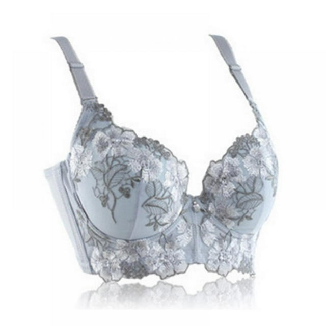 Saient Fashion Embroidery Floral Bras Women's Padded Lingerie Bralette ...