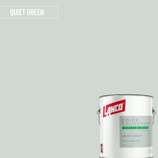 Lanco Color Collection Flat Interior Wall & Trim Paint, Quiet Green, 1 ...