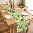 Country Lemon Table Runner - 120 Inch Long Farmhouse Branches Yellow ...