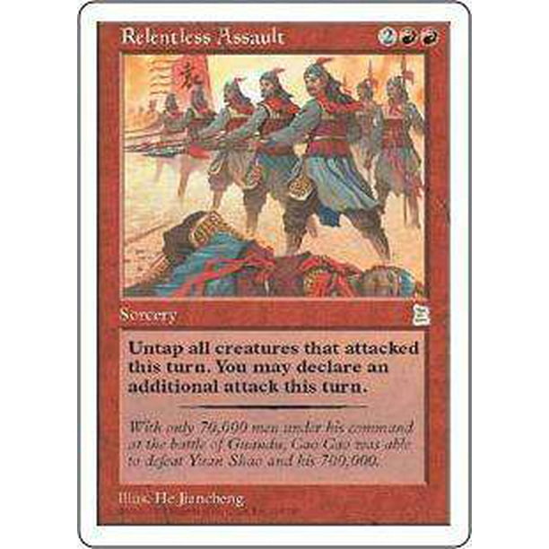 MtG Portal Three Kingdoms Rare Relentless Assault - Walmart.com