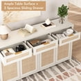 HOKYHOKY Rattan Sideboard Buffet Cabinet, Boho Storage Cabinet with ...