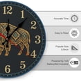 2D Flat Wall Clock Art Print, Silent Non Ticking Battery Operated ...