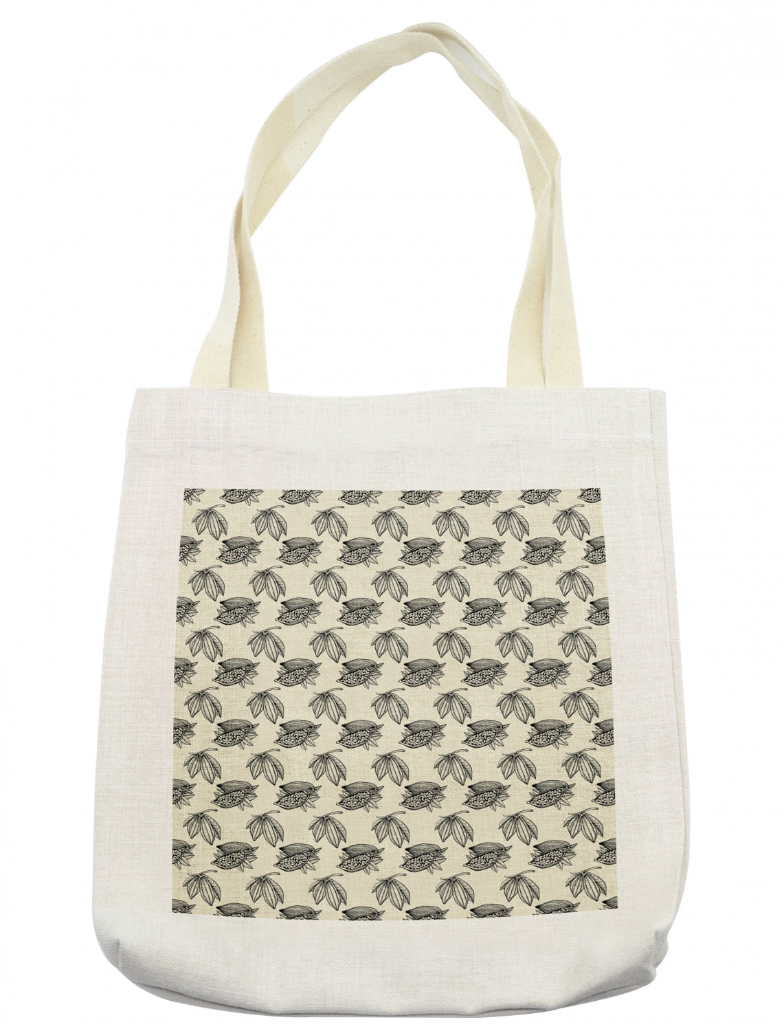 Chocolate Tote Bag, Raw Organic Cocoa Beans Botanical Agriculture ...