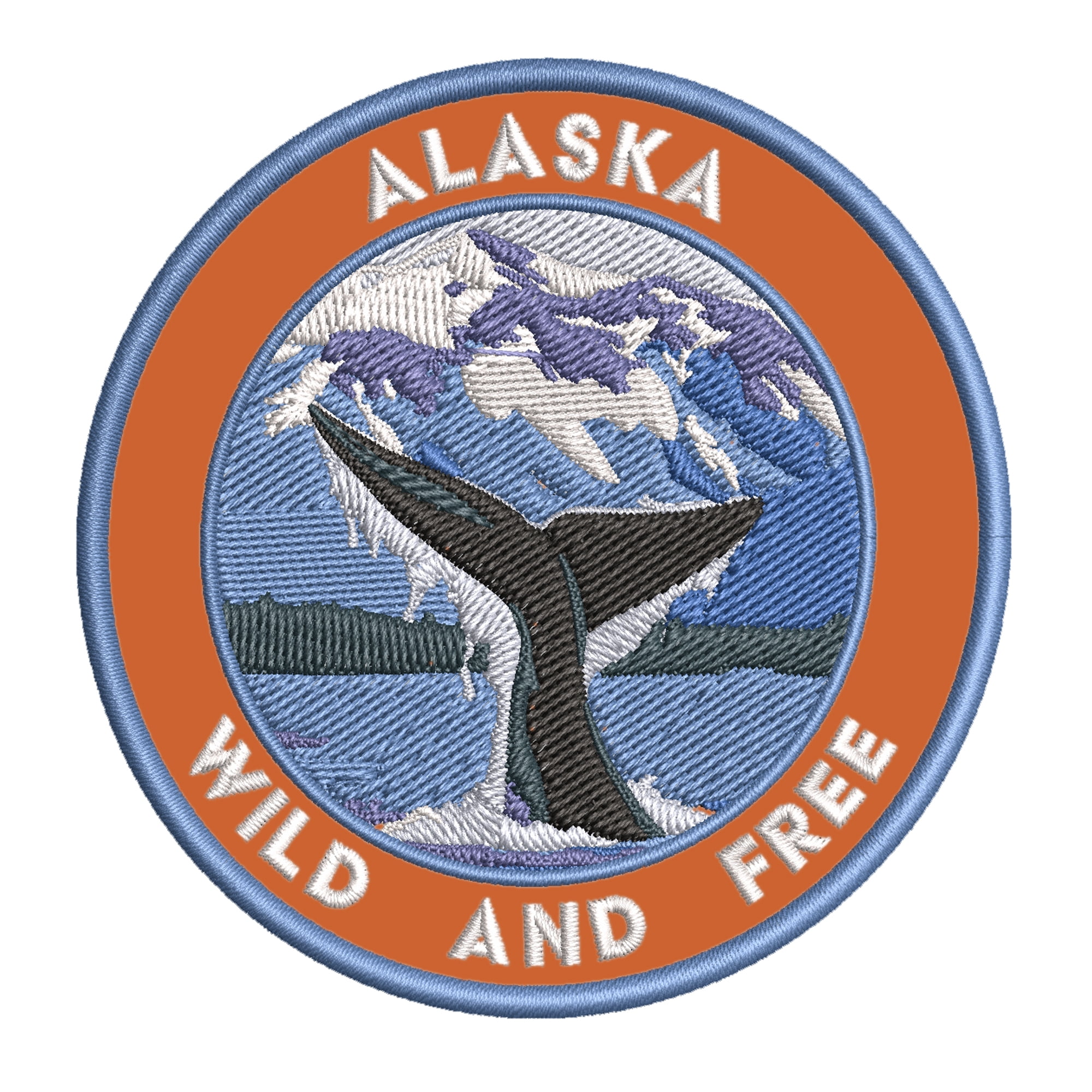 Wild And Free! Alaska 3.5 Inch Iron Or Sew On Embroidered Fabric Badge ...