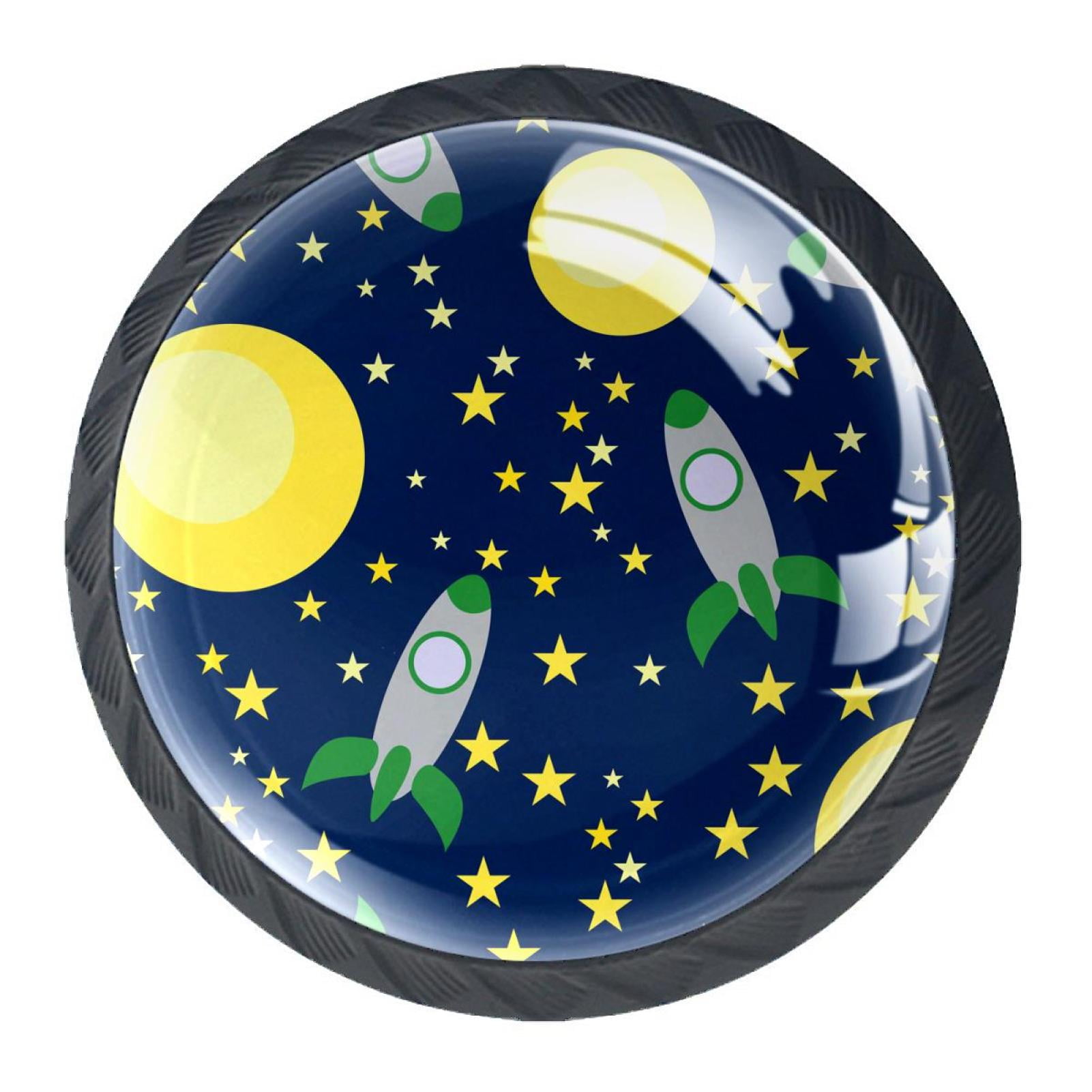 4 Pcs Planet Spaceship Star Knobs for Kitchen Cabinet Cupboard Dresser ...