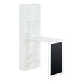 Utopia Alley Fold Down Desk, Compact Wall-Mount with Chalkboard ...