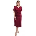 FEREMO Plus Size Long Casual Night Gowns Shirts for Women, V Neck ...