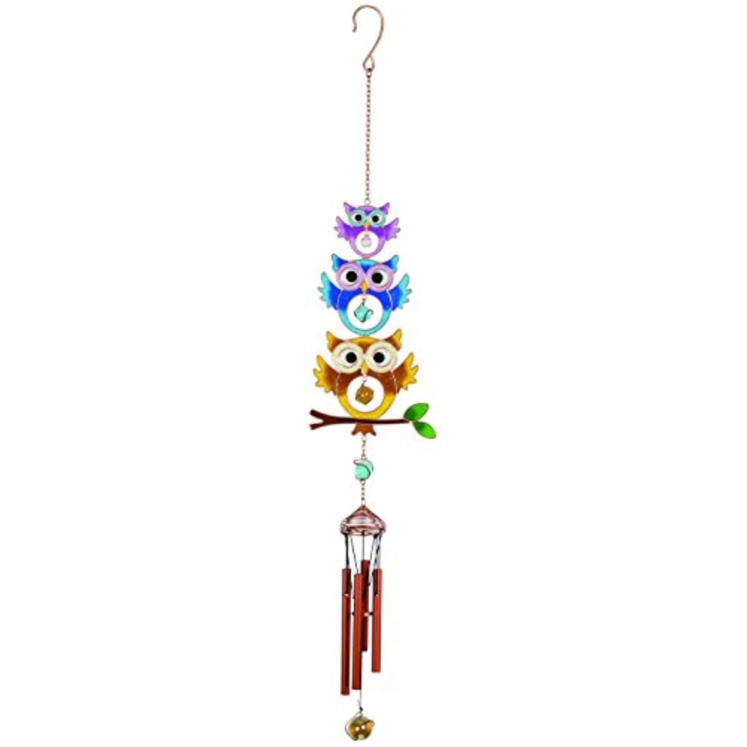 carson home accents 31" owl tower wireworks garden chime - Walmart.com