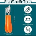 Toenail Clippers for Thick Toenails, Wide Jaw Opening & Anti-Splash ...