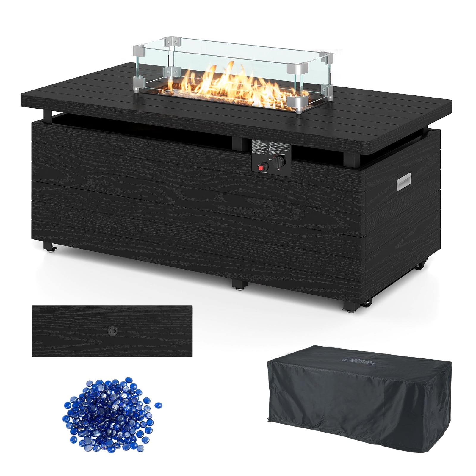 Click here for Gymax 51 Inch Propane Fire Pit Table 50 000 Btu Ga... prices