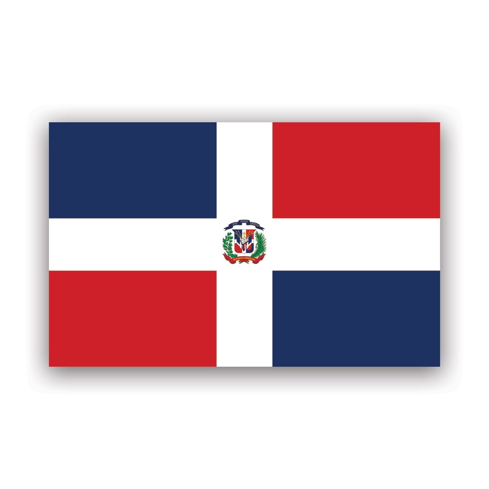 Dominican Flag Sticker Decal - Self Adhesive Vinyl - Weatherproof ...