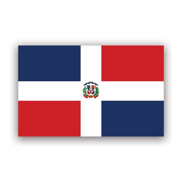 Dominican Flag Sticker Decal - Self Adhesive Vinyl - Weatherproof ...