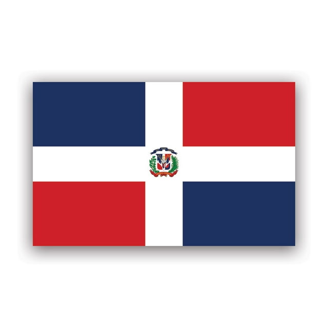 Dominican Flag Sticker Decal - Self Adhesive Vinyl - Weatherproof ...