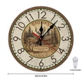 Hunting Deer Buck 5mm Thick Solid Wood Wall Clock, Quiet Quartz ...