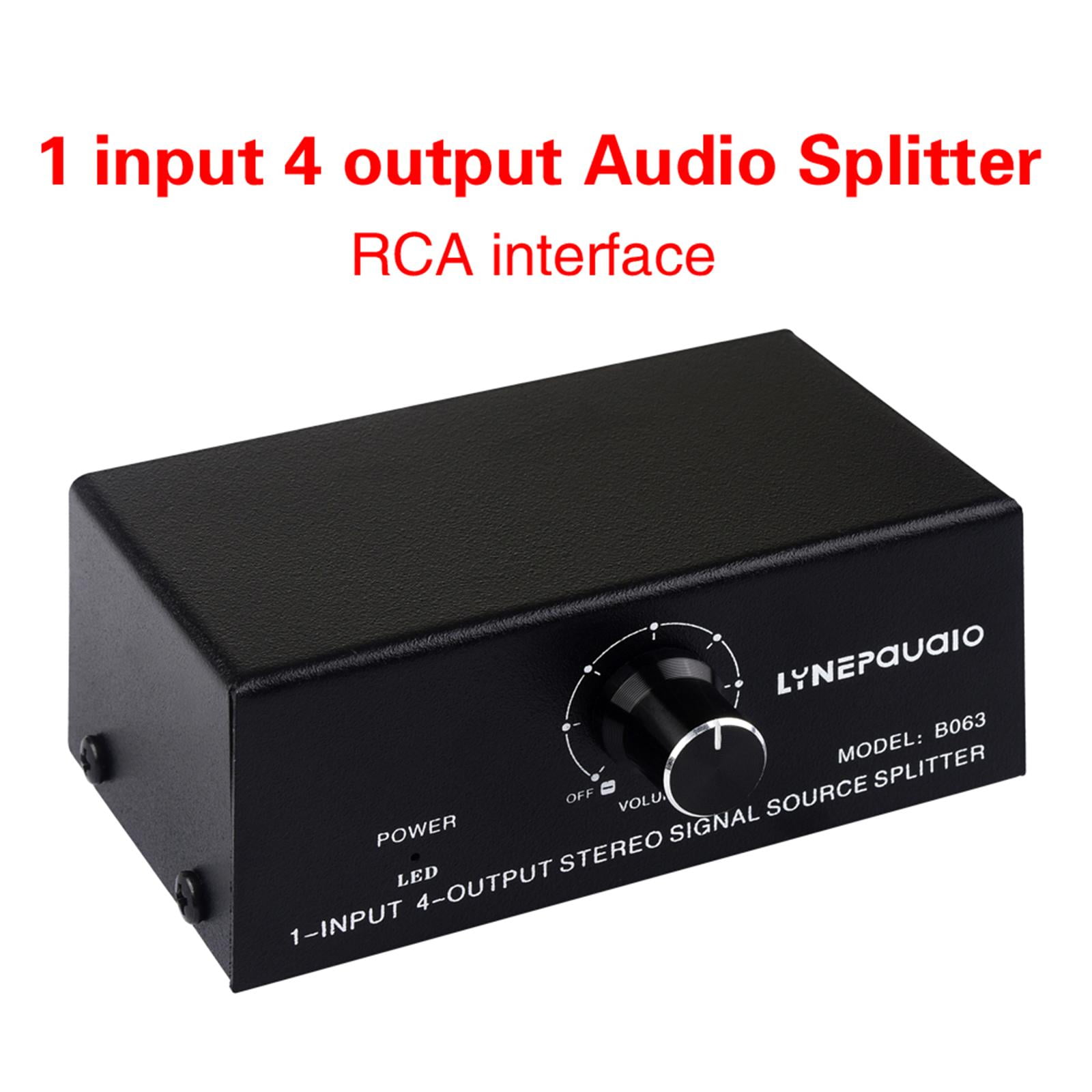 Buy out Stereo Audio Switch, with Volume Controller Composite 4-Way ...