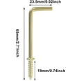 20pc L Shaped Metal Hooks, 2 Inch, Gold, Right Angle, Square Bend, L ...