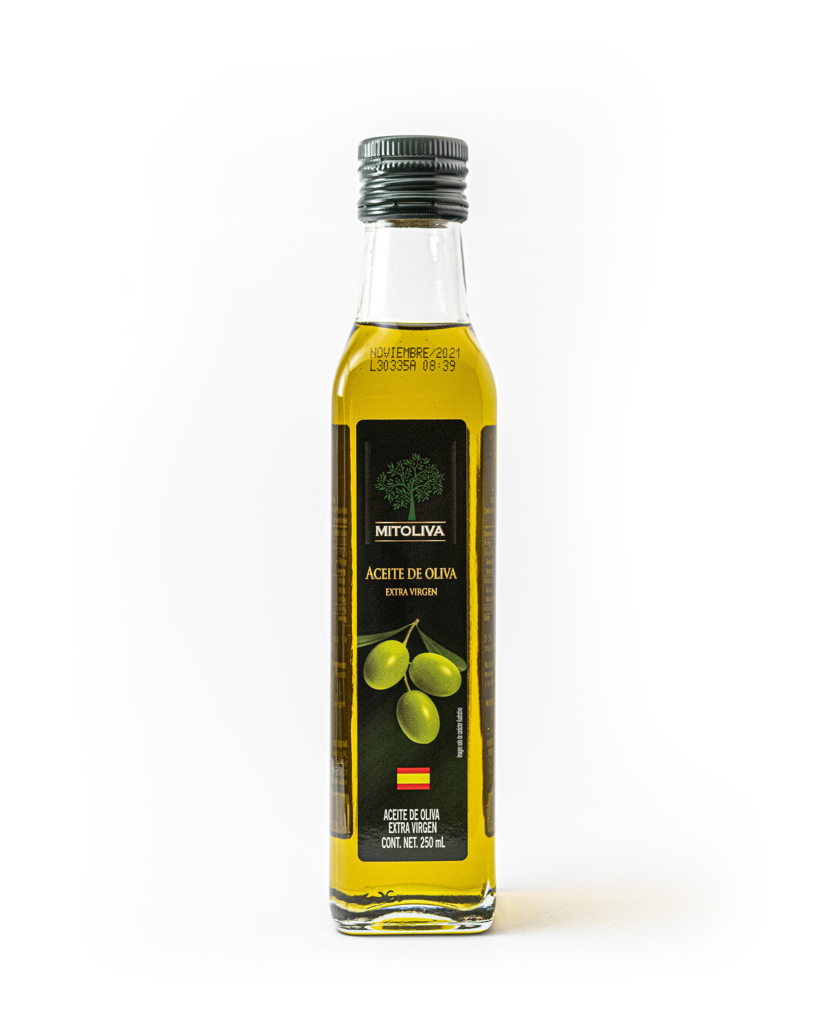 Aceite de Oliva Extra Virgen Mitoliva Botella de vidrio 250 ml ...