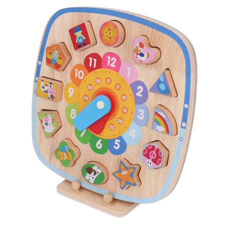Time Clock Toy, Shape Sorting Clock Detachable Blocks 12Pcs Blocks ...