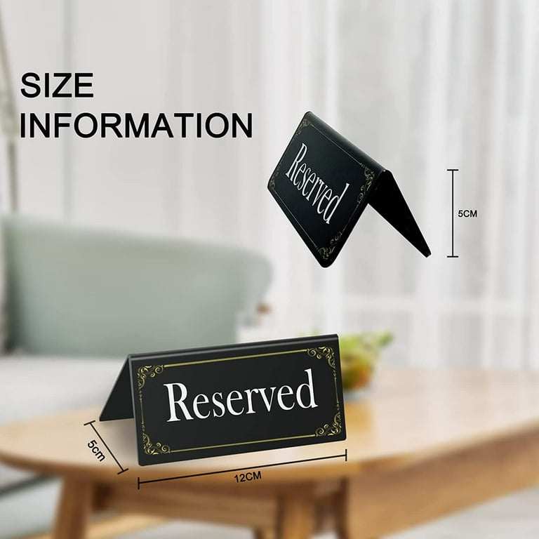 Reserved Table Signs