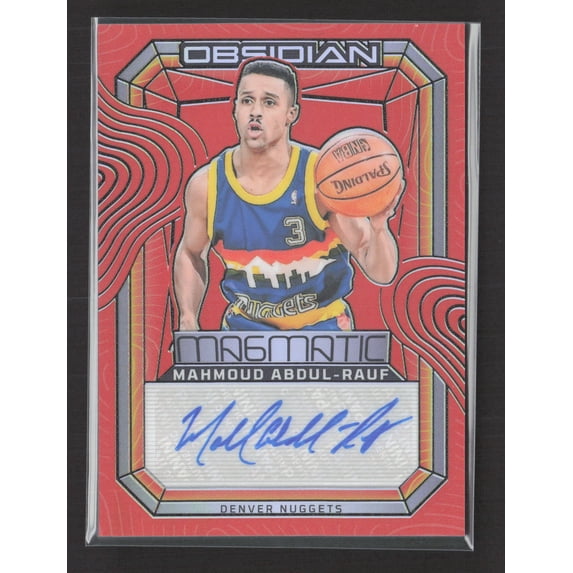 2024 Panini Obsidian Magmatic Signatures Mahmoud Abdul-Rauf #MS-MAR Red ...