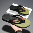 Color Block Printed Men's Flip Flops, Summer Non-slip Thong Sandals ...