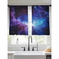 Blue Purple Black Sky Semi Sheer Curtains 45 Inch Length 2 Panels Set ...
