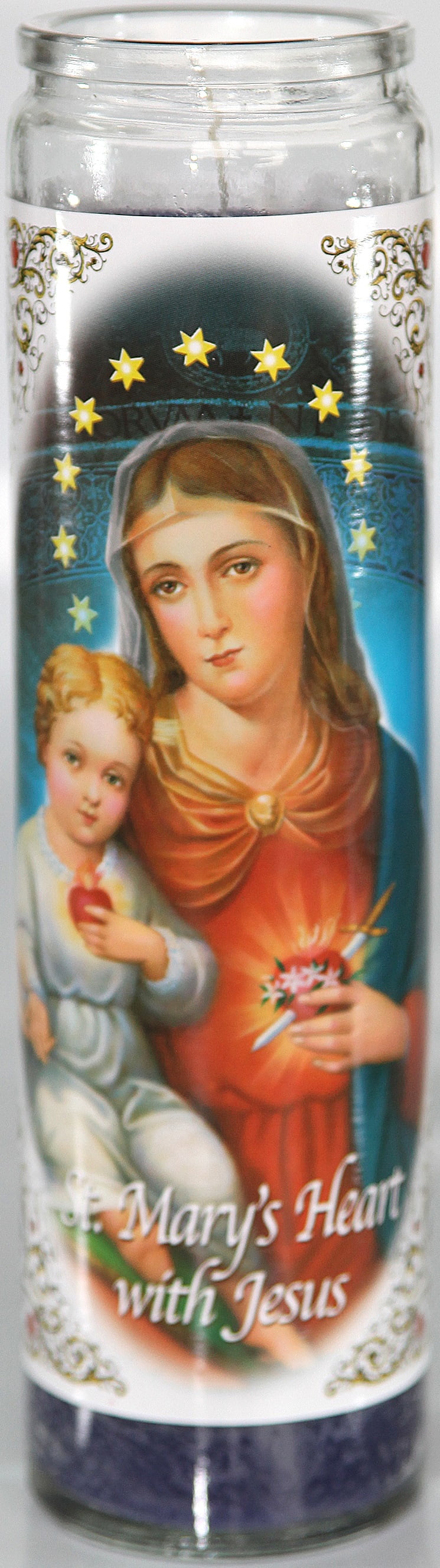 Purple Corazon Maria Candle - Walmart.com