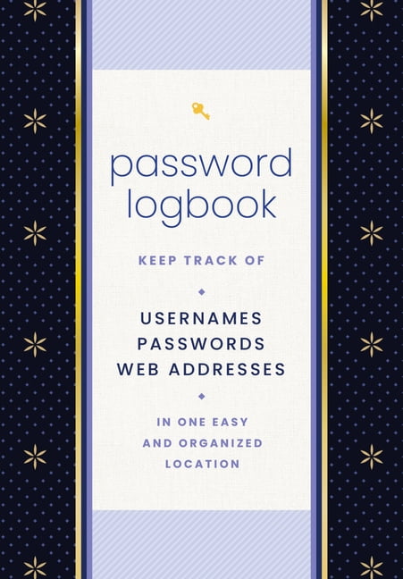 Password Logbook (Black & Gold) : Keep Track of Usernames, Passwords ...