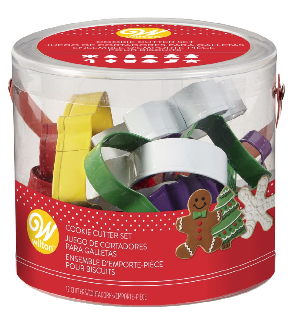 Wilton Christmas Cookie Cutter Tub, 12 Piece Set - Walmart.com