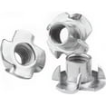 5/16"-18 Stainless T-Nuts, 304 Stainless Steel Four-jaw, Pronged Tee ...