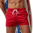 Mens Swim Trunks Males Plus Size Breathable Pockets Drawstring Beach