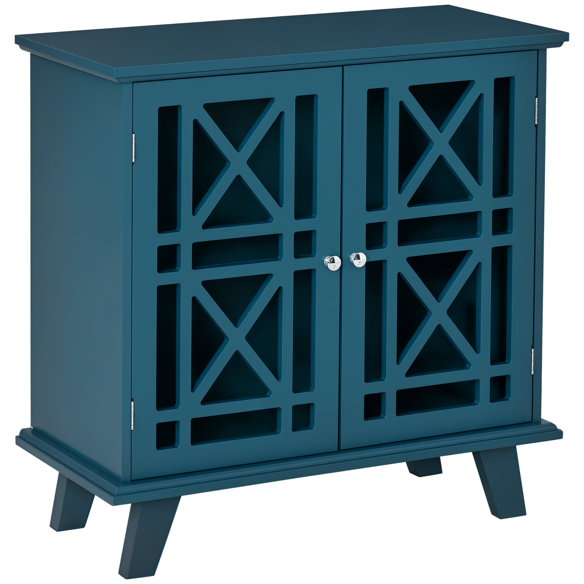 Click here for Homcom Storage Cabinet With Fretwork Doors Shelf M... prices