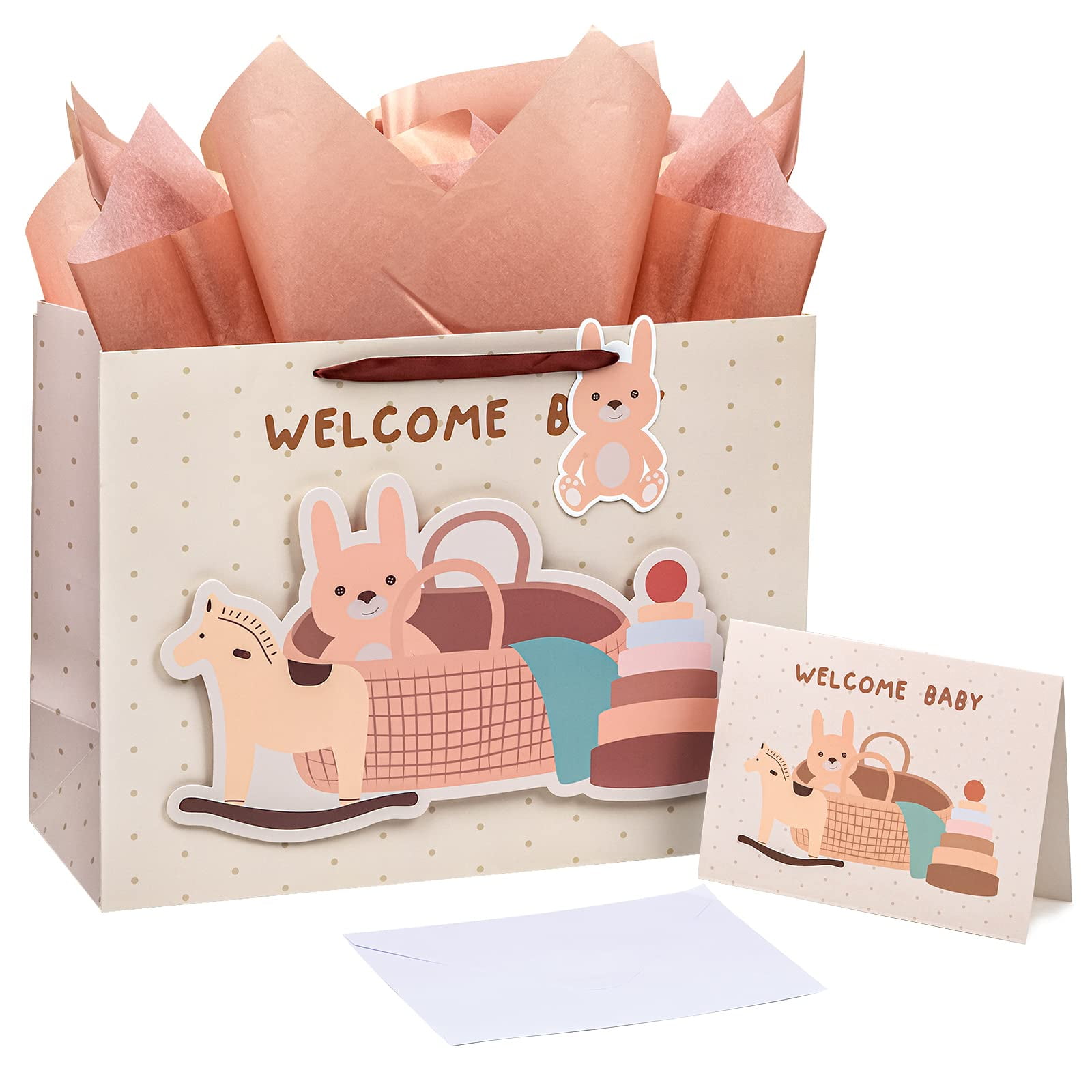Click here for Lezakaa 16 Baby Bunny Gift Bag With Tissue Paper G... prices
