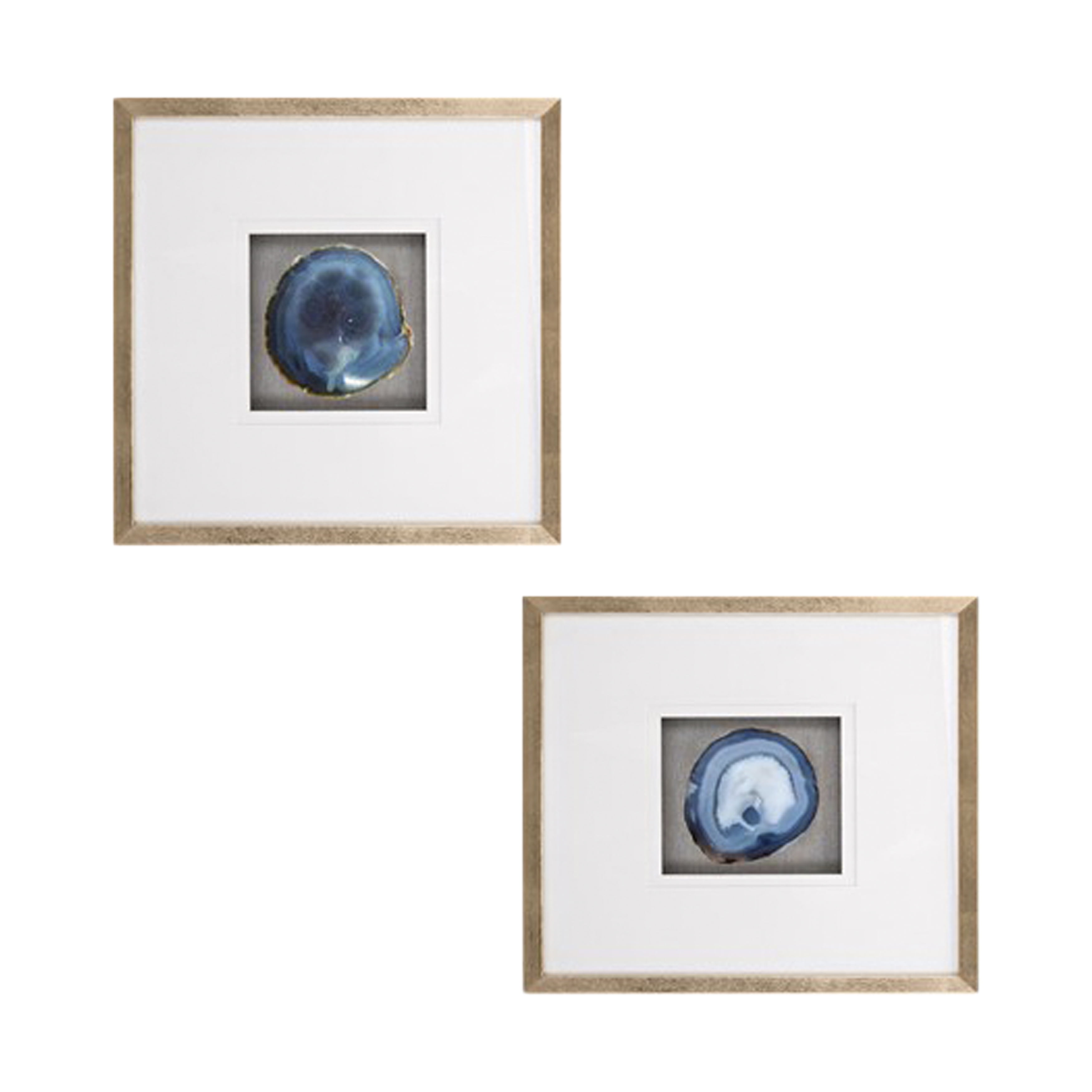 Sagebrook Home 20x20 Set of 2 Framed Agate, Blue - Walmart.com