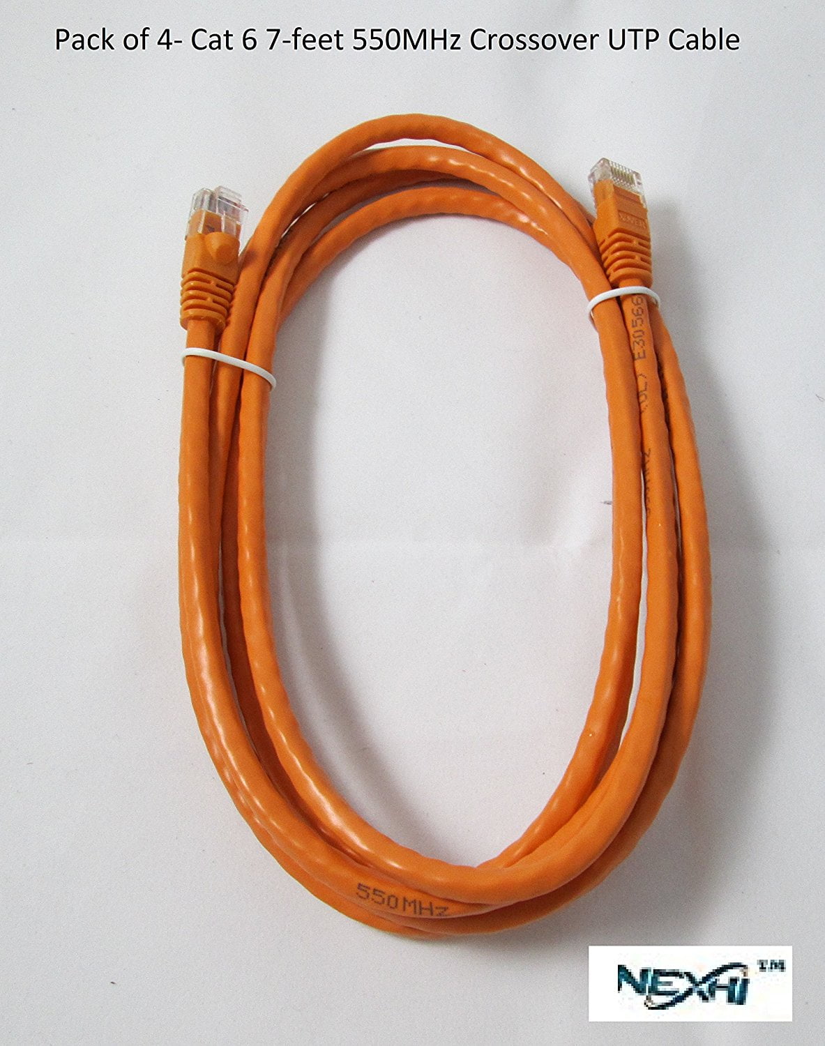Nexhi® 7-feet 550MHz Cat6 Crossover UTP Cable (Lot of 4) - Walmart.com