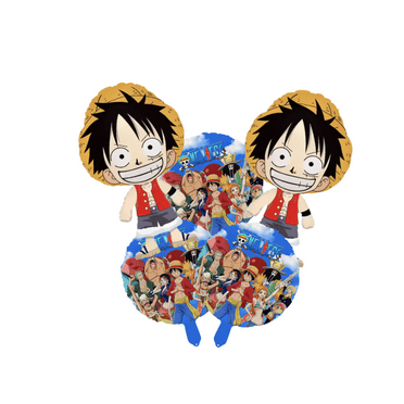 3 pc set Luffy One piece Anime Cartoon Happy Birthday Balloons for ...