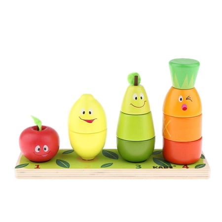 Wooden Block Balancing Game - Fruit Balancing Wooden Toy | Walmart Canada