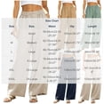 Aimik Women's Elastic Waist Linen Wide Leg Pants Drawstring Casual ...