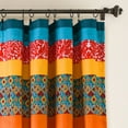 Lush Decor Boho Stripe Window Panels - Turquoise/Tangerine - 84 x 52 ...
