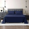 IR Imperial Rooms Queen Navy Blue Sheet Sets Deep pocket Microfiber ...