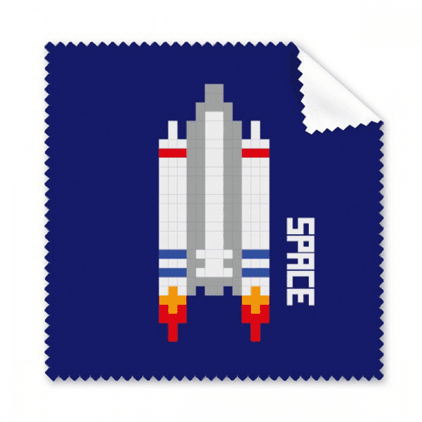 space ship rocket universe pixel cleaning cloth ph screen glasses ...
