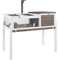 PawHut 60.5 Gallon Stackable Reptile Tank with Top Opening, Doors ...