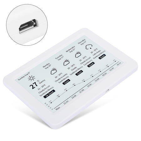 Passive Thin Wireless Power Brushing E-Ink Display, Ink Monitor, Black ...