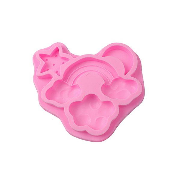 Unatoiry 4 Grid Rainbow Shape Fondant Mold Portable Replacement ...